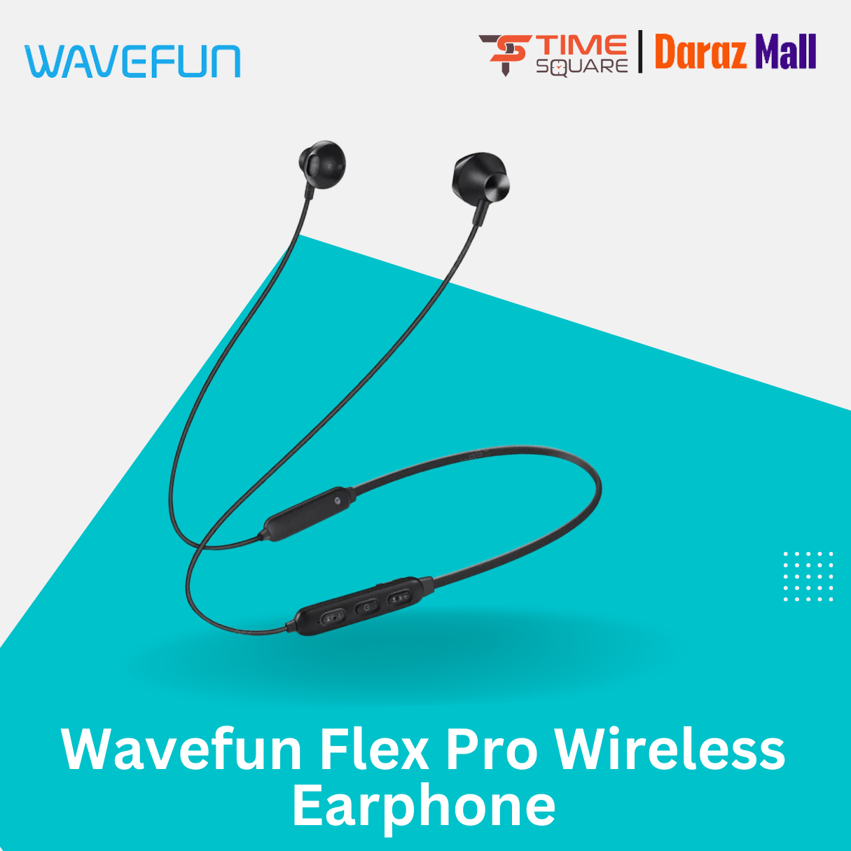 Wavefun Flex Pro Fast Charging Bluetooth Earphone- Black | Daraz.com.bd