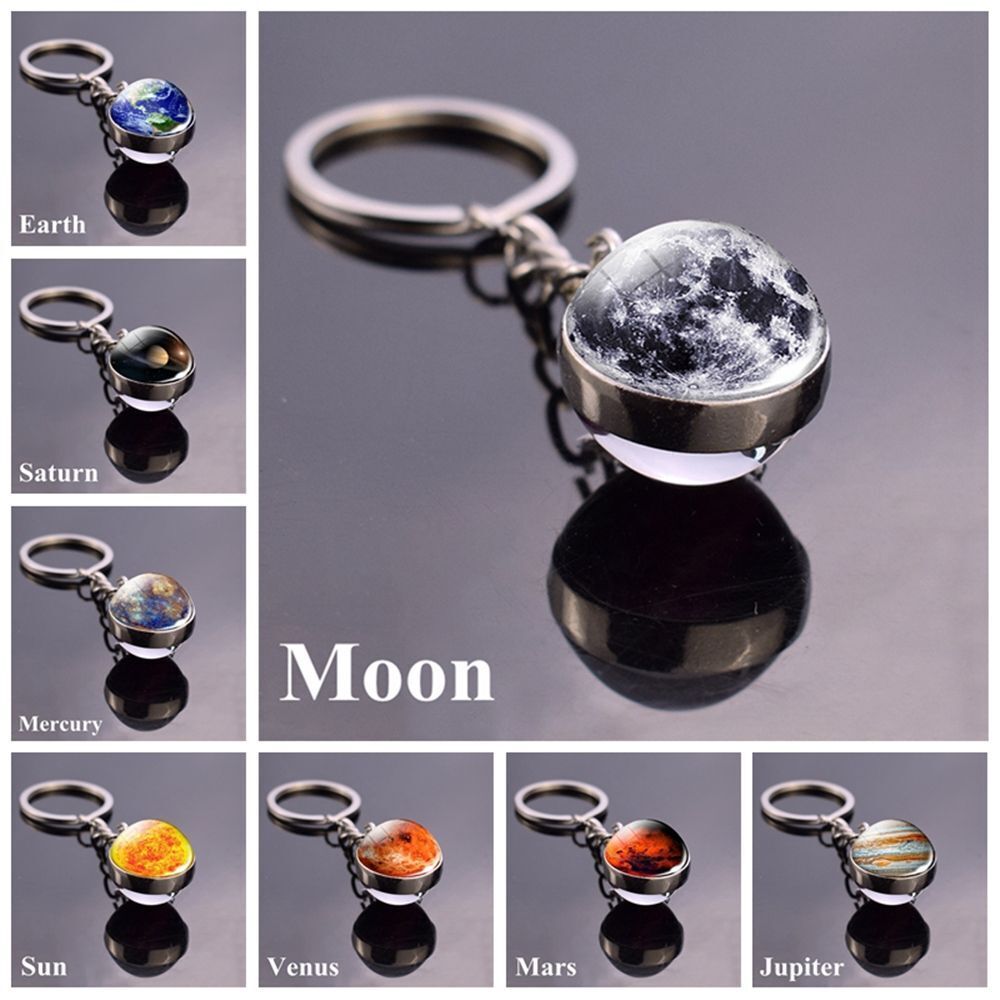Luminous Solar System Planet Key chain Pendant Key Ring Earth Moon ...