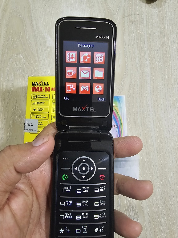 Maxtel Max 14 Folding Mobile Phone Dual Sim | Daraz.com.bd
