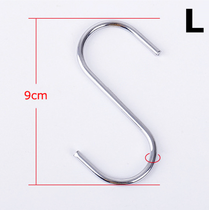 10pcs Stainless Steel S-Shape Hook Kitchen Bedroom Multi-function ...