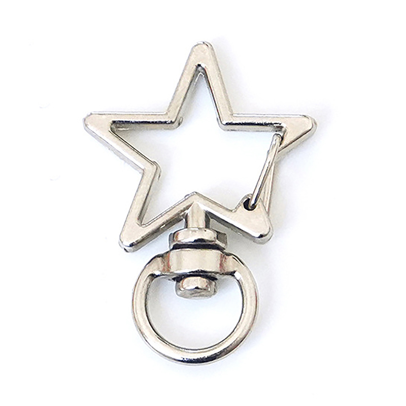 10PCS Cute Moon Star Heart Cat Animal Flower Hollow DIY Keychain ...