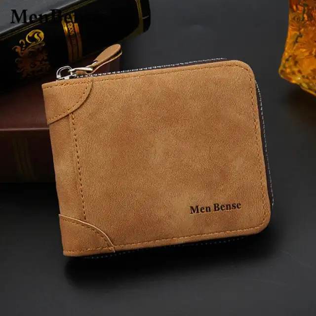 Men Zipper Wallet Casual Male Wallet Multi-card Soft Purse- For Men ...