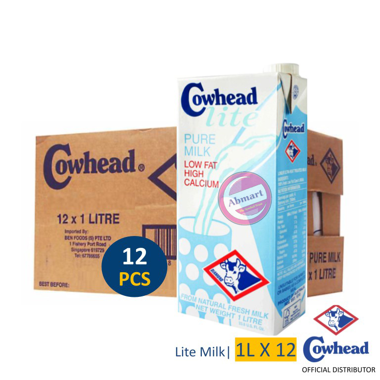 Cowhead Lite UHT Pure Milk 12 x 1L | Daraz.com.bd