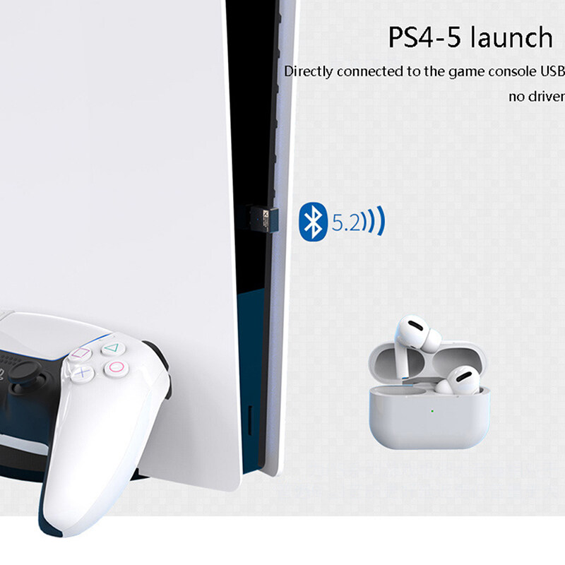 Bluetooth Adapter USB Bluetooth 5.2 Transmitter Driver-Free Suitable ...