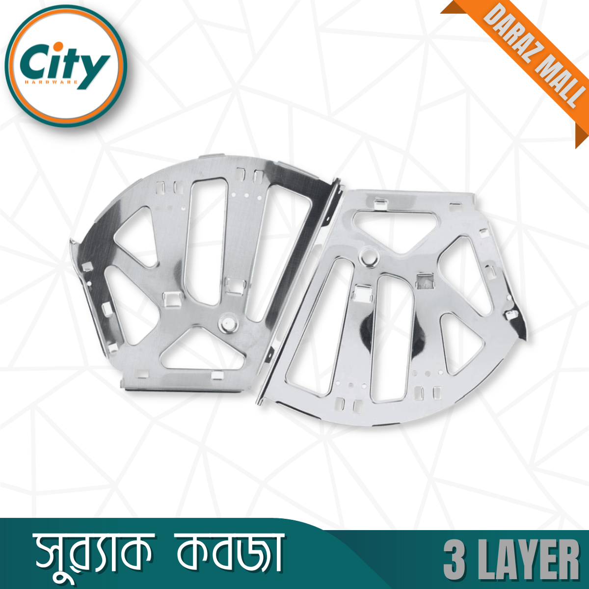 1 Pair (2 Pis) Trippel Shoe Rack Hinge Stainless Steel 3 Layers Shoes ...