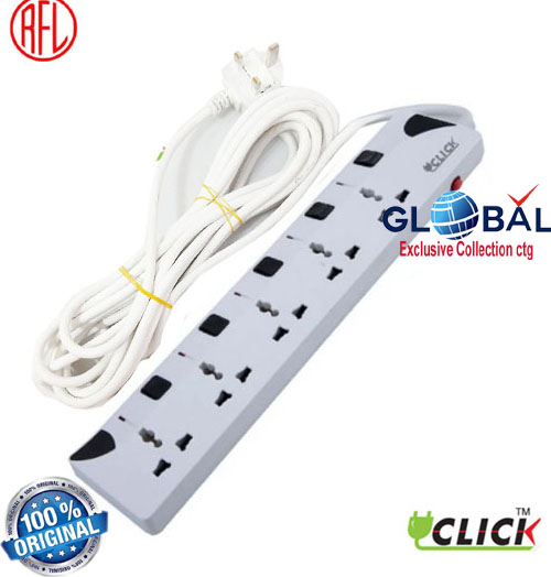 Multi Extension Click 3 pin 5 port 16 feet Cable, Multi extension ...