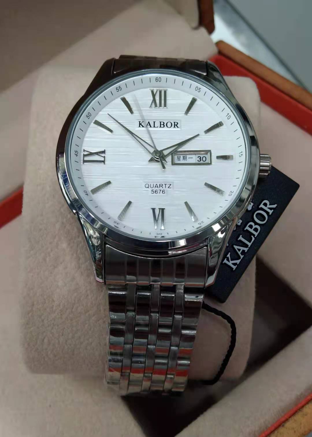 KALBOR চেইন ঘড়ি তারিখ এবং বার সহ ১০০% ওয়াটারফুরুপ ছেলেদের জন্য ...