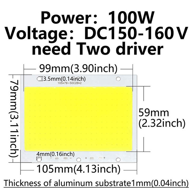 10w 20w 30w 50w 100w 150w 200w Cob Led Chip For Spotlight Floodlight ...
