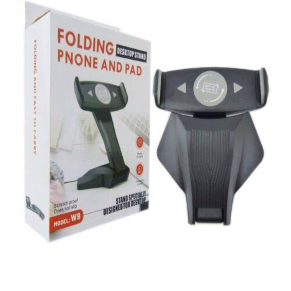 W9 Desktop Stand Folding Phone, iPad and Tab Holder