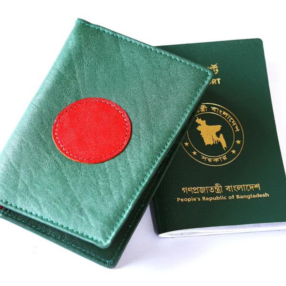 Passport Cover Green Color Genuine Leather By Annex Bangladesh-Passport ...