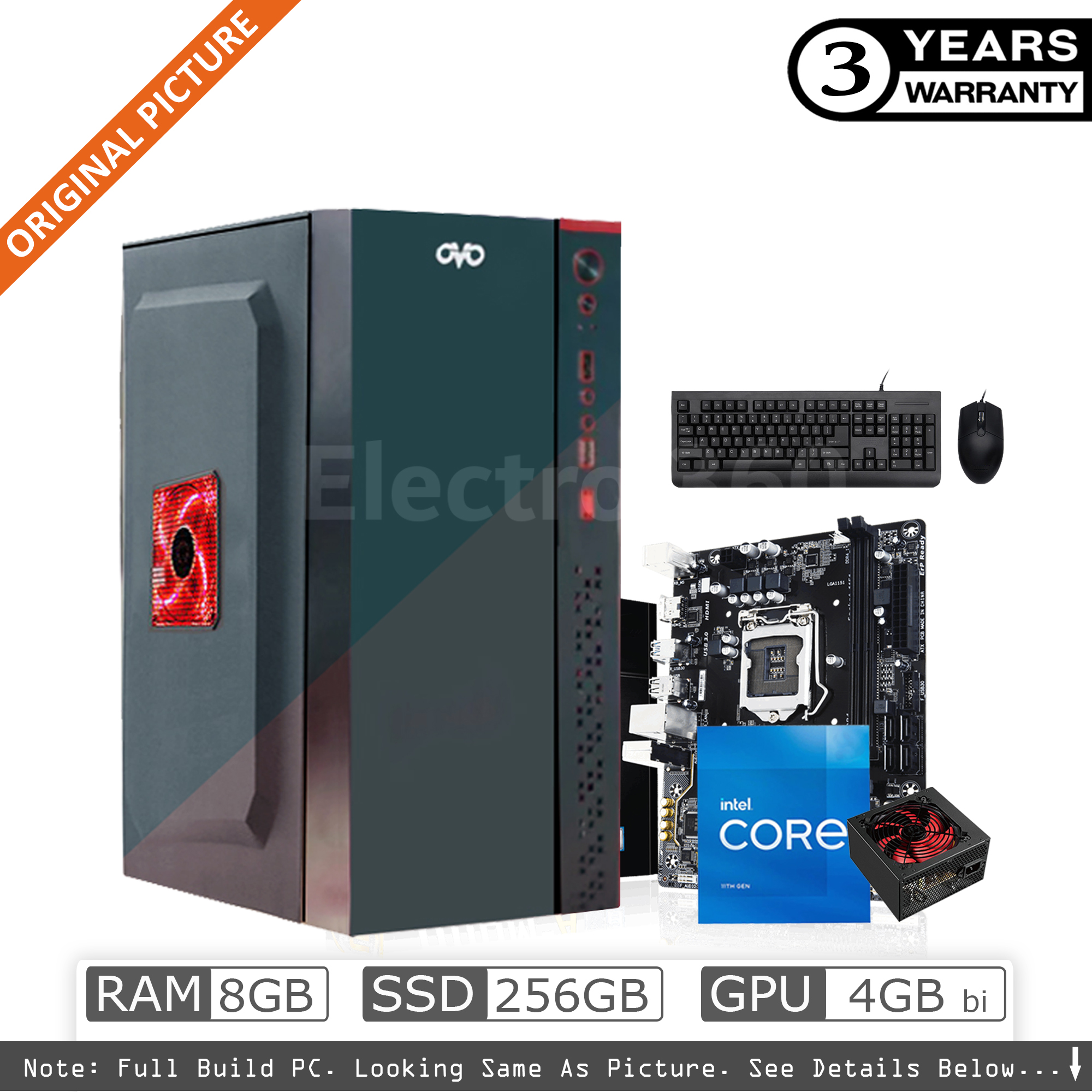 Intel® Core i7 RAM 8GB SSD 256GB Graphics 4GB (Internal + External) Built in Gaming PC Windows ...