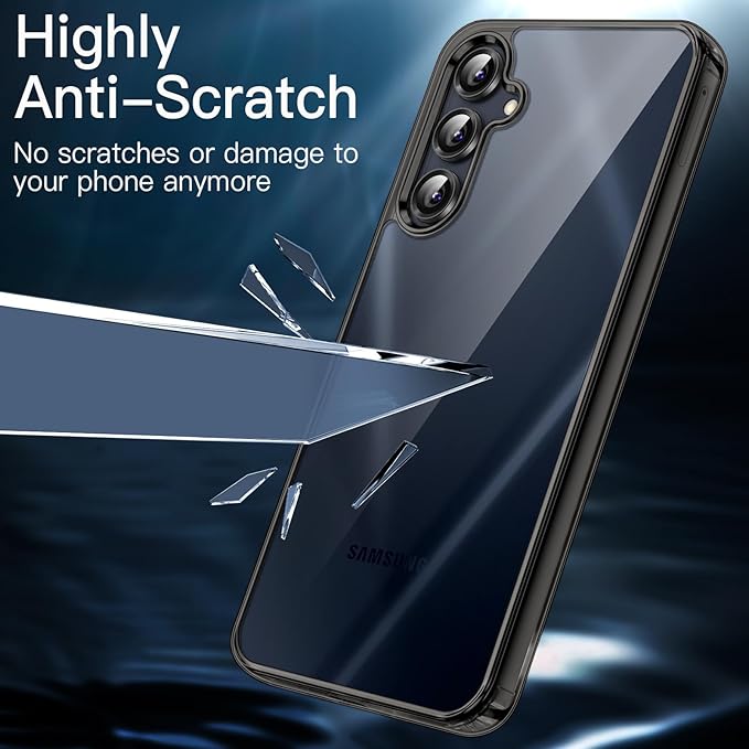 SAMSUNG GALAXY A16 5G Protective Black Border Crystal Clear Xundd ...