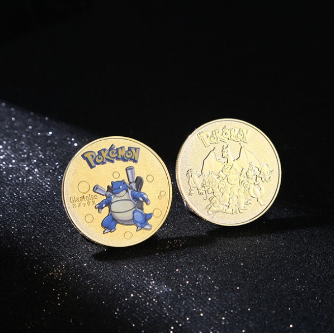 1Pc Pokemon Coin Anime Cartoon Gyarados Golden Coin Durable ...