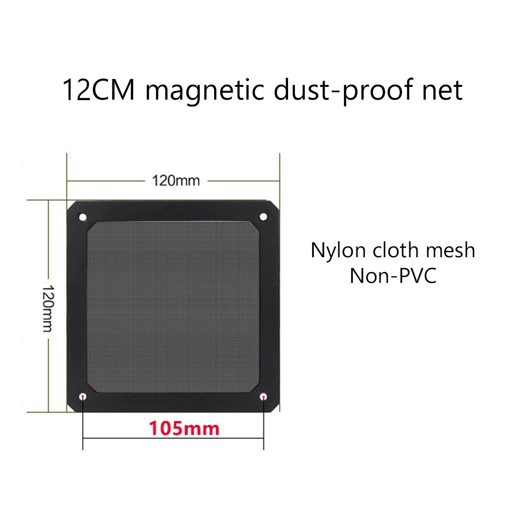8CM 12CM 9CM 14CM Magnetic Frame Black Mesh Dust Filter PC Cooler Fan ...