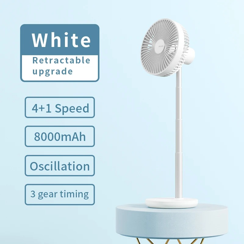 JISULIFE FA13P 8000mAh 5 Speeds Upgraded Auto-Oscillation Extendable Desk Fan | Daraz.com.bd