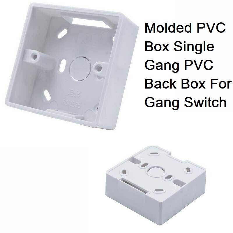Molded PVC Box SINGLE Gang PVC Back Box For Gang Switches Gang Socket ...