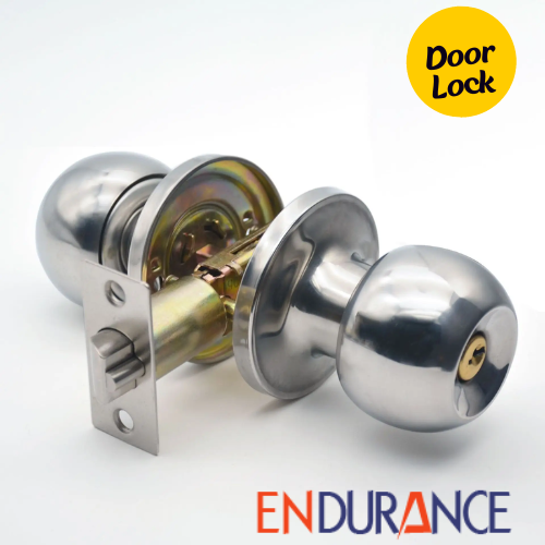 Round Handle Door Lock Silver Colour | Daraz.com.bd