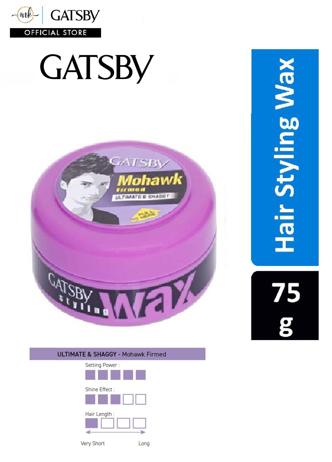 Gatsby Styling Wax Mohawk Firmed - Ultimate & Shaggy 75G | Daraz.com.bd