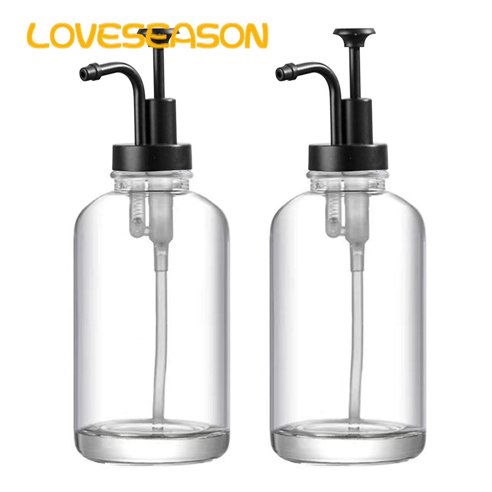 Syrup Pump Dispenser 17oz Glass Syrup Pump Bottle for Coffee Bar ...