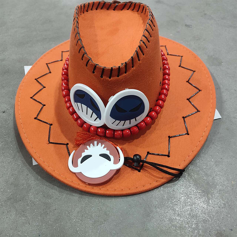 One Piece Portgas D Ace Hats Anime Cosplay Cowboy Cap for Men Women ...