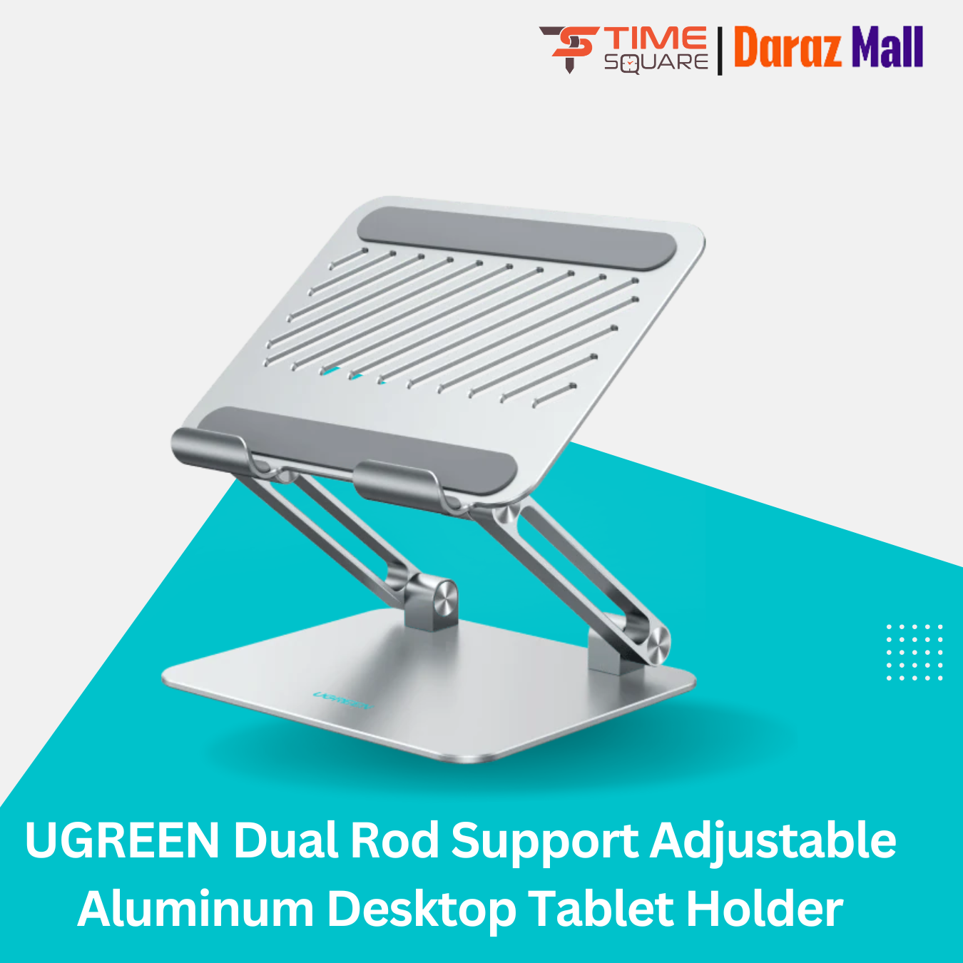 UGREEN Dual Rod Support Adjustable Aluminum Desktop Tablet Holder ...