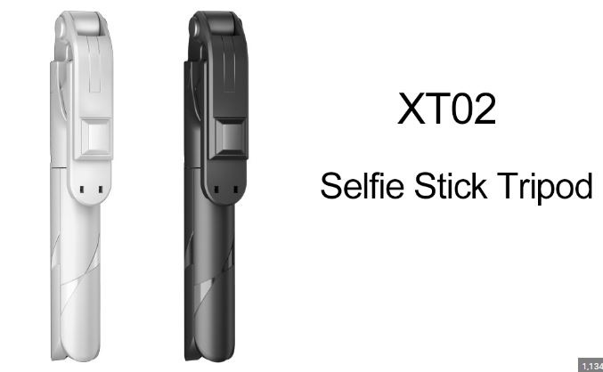 XT02 Bluetooth Extendable Selfie Stick with Wireless Remote for Making TikTok, Vlog Videos and ...