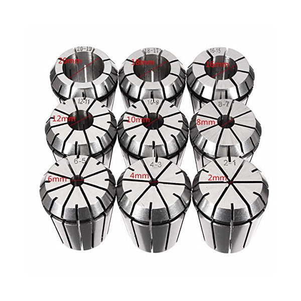 R8 Collet Set 9PC ER32 Spring Collet Set - 2-20mm CNC Milling Lathe ...