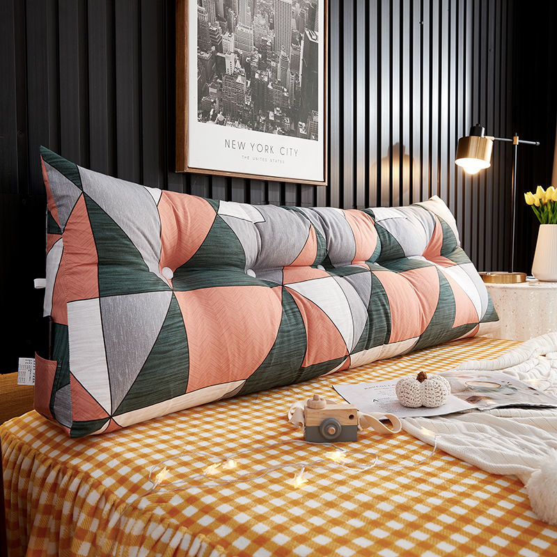 Net Red Bed Head Cushion Big Backrest Sofa Long Cushion Bed Tatami Soft ...