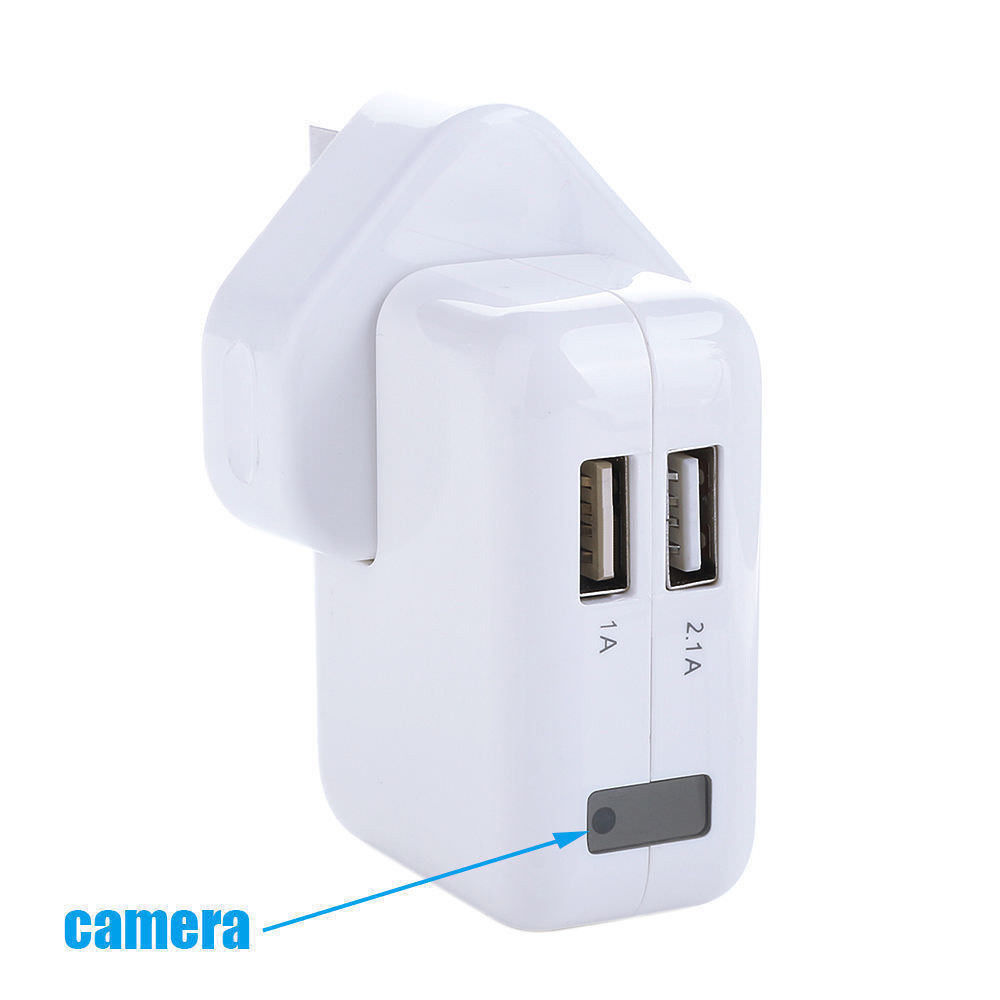 2 Port Usb Charger Plug Hd 1080p Mini Wall Charger Camera Mini Motion ...