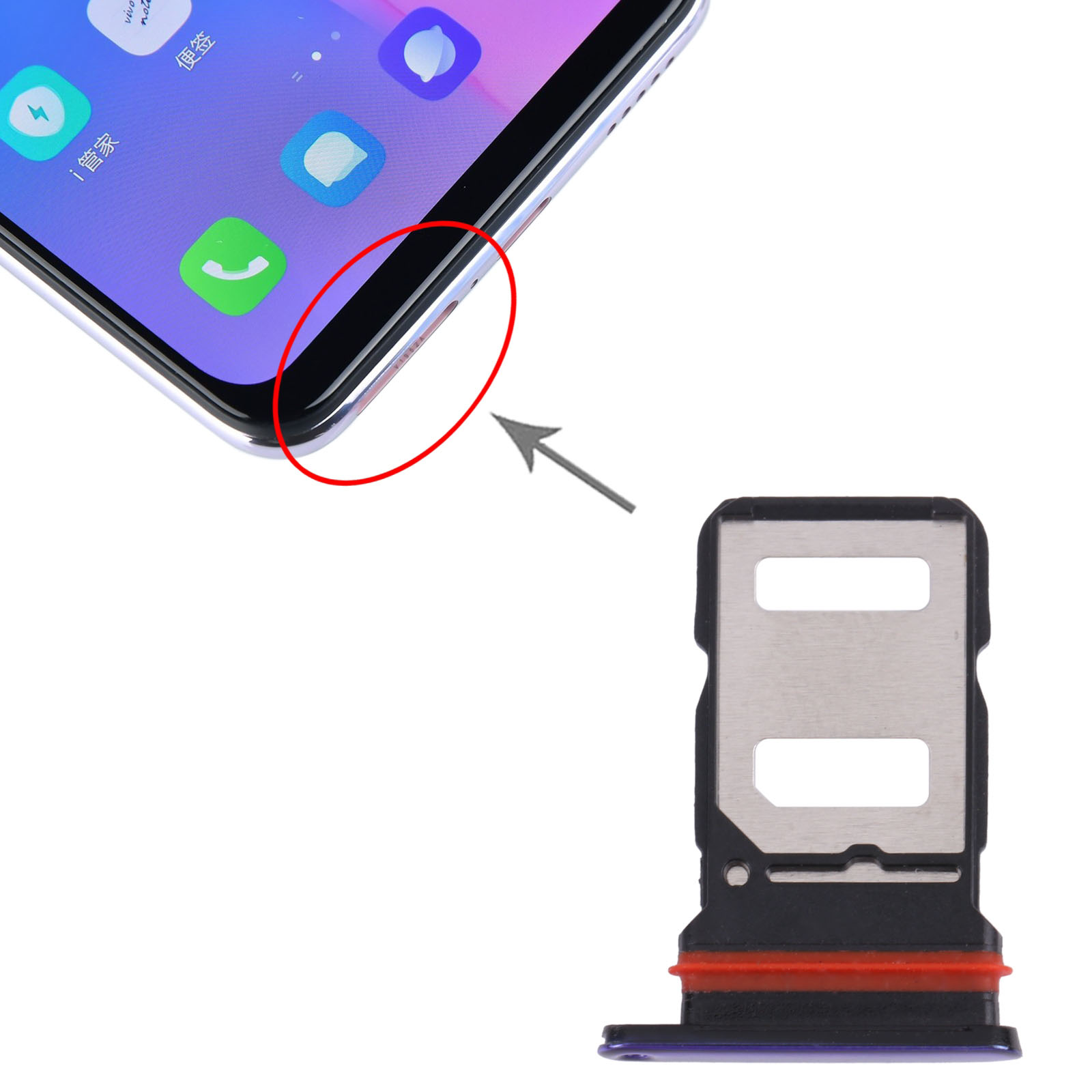 Sim Tray Holder Card Compatible with Vivo V20 Pro/Vivo S7 | Daraz.com.bd