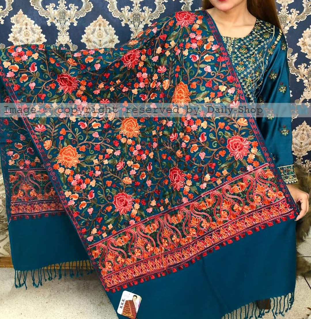 Kashmiri Poshmina Shawl | Women Winter Collection | Sal | Embroidery ...