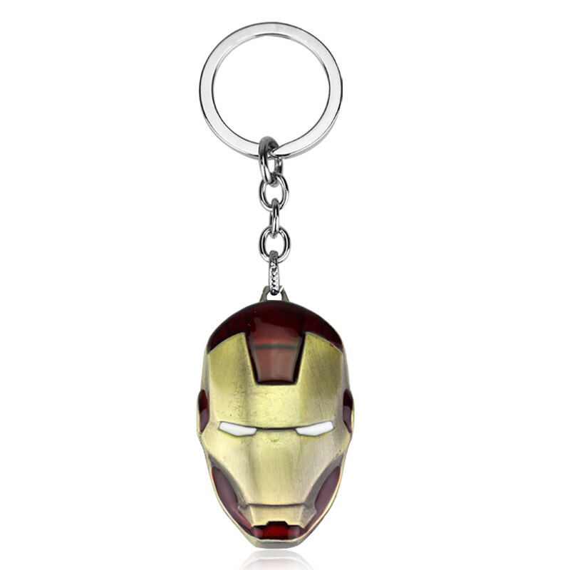 Iron Man Keychain Metal Key Chain Superhero Avengers Key Holder Gift ...