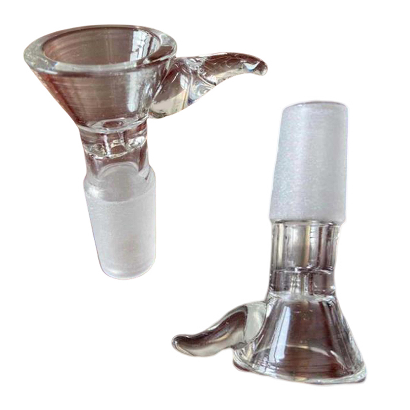 14mm Glass Joint Transparent Slide Male Glass Bowl With Handle for ...
