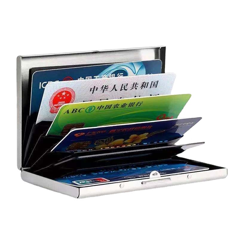 Anti Scan 6 Cards Large Capacity Aluminum Metal Credit or Debit card ...