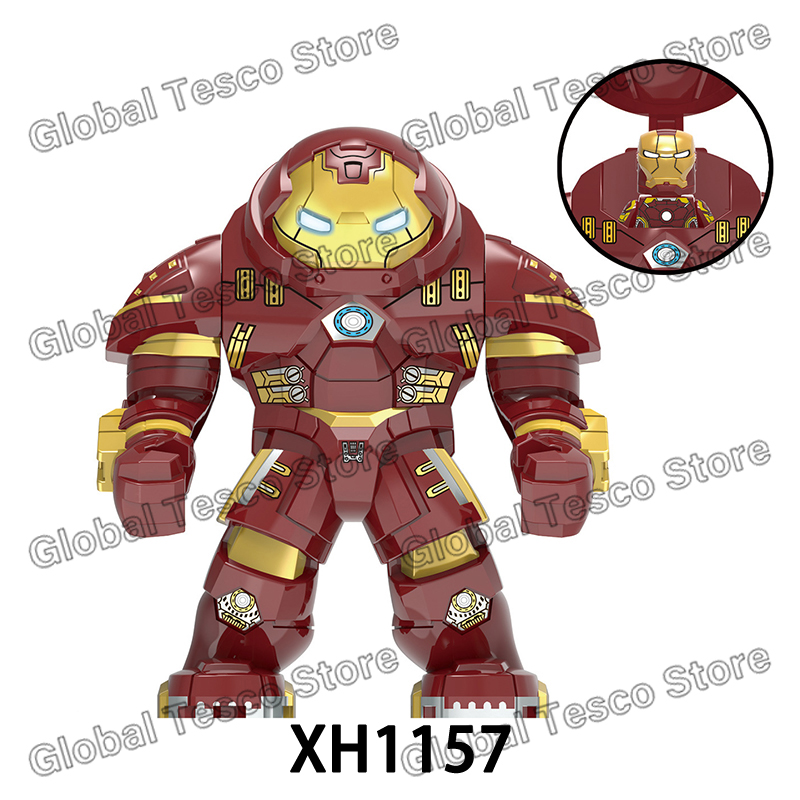 Avengers Superhero Mini Action Figures Blocks Iron Man MK39 Hulkbuster ...