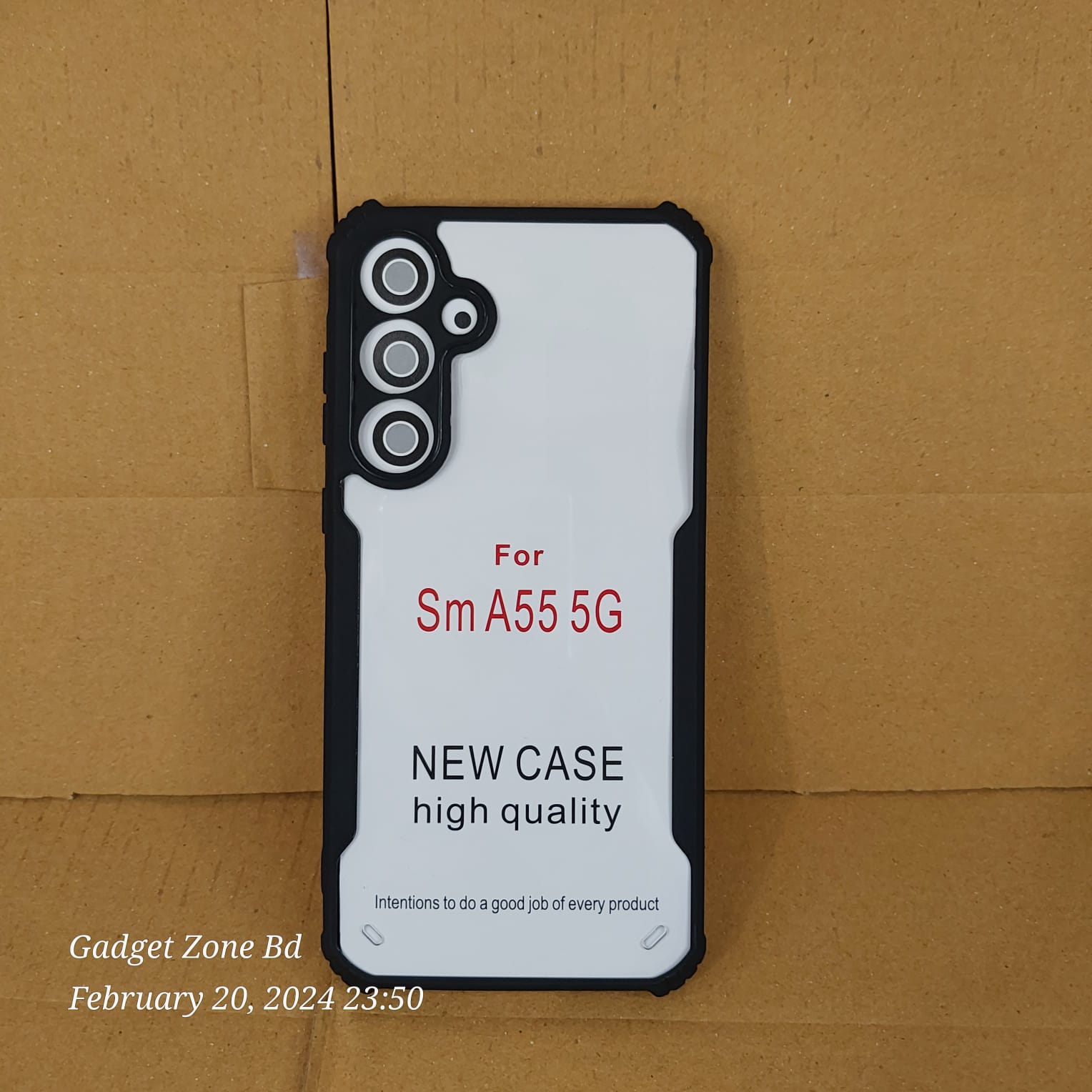 Back Cover For Samsung Galaxy A55 5G (Transparent, Black) Protect Your ...