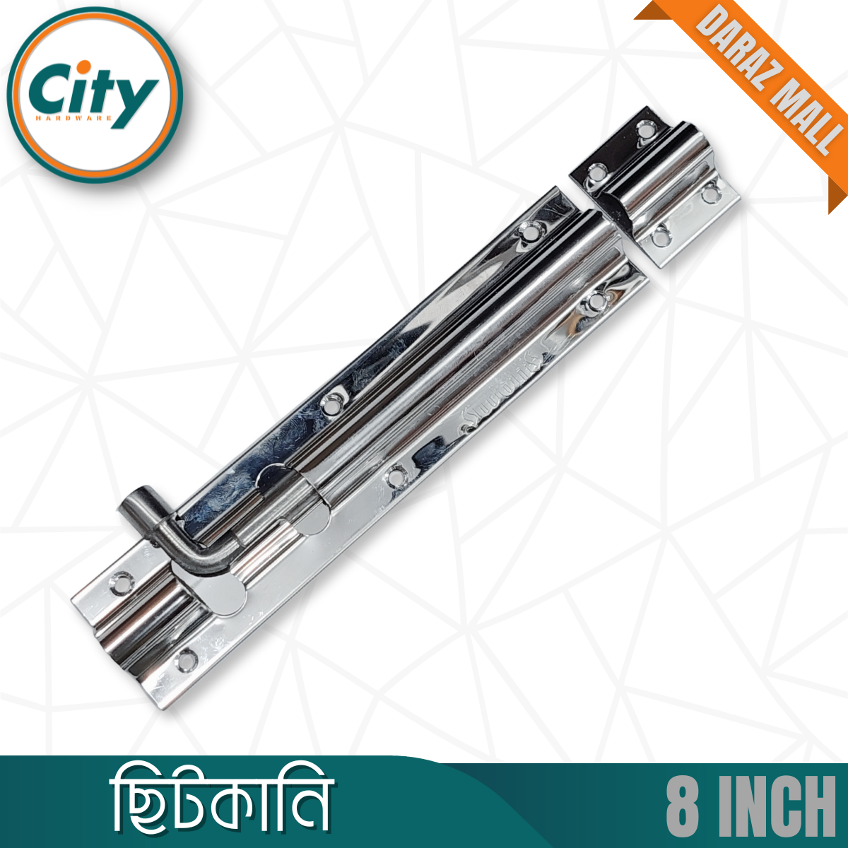 8 Inch Tower Bolt Stainless Steel Tower Bolt Round Shape SS Polished ...