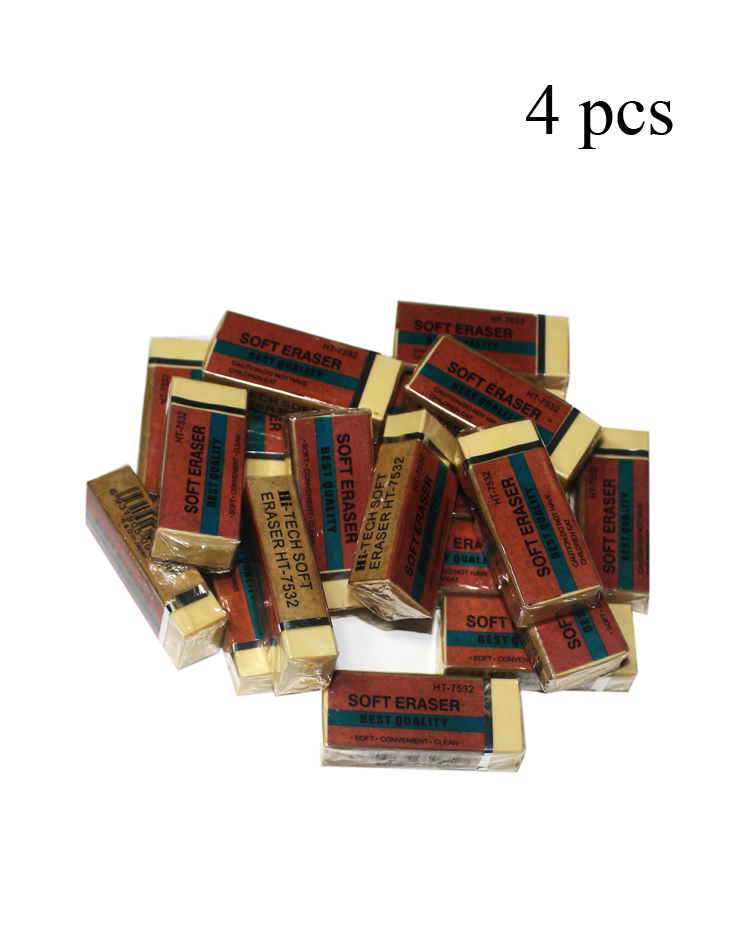 Hi-tech Dust Free Soft off White Pencil Eraser - 4pcs | Daraz.com.bd