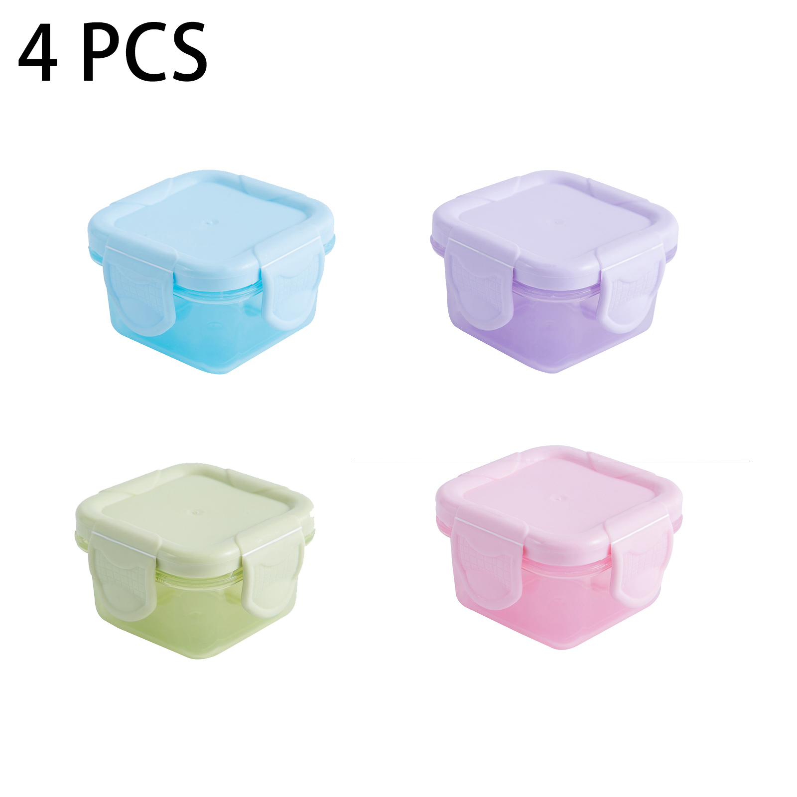1/4Pcs 60Ml Small Food-grade Sealed Freshness Box With Lid / Leak Proof ...