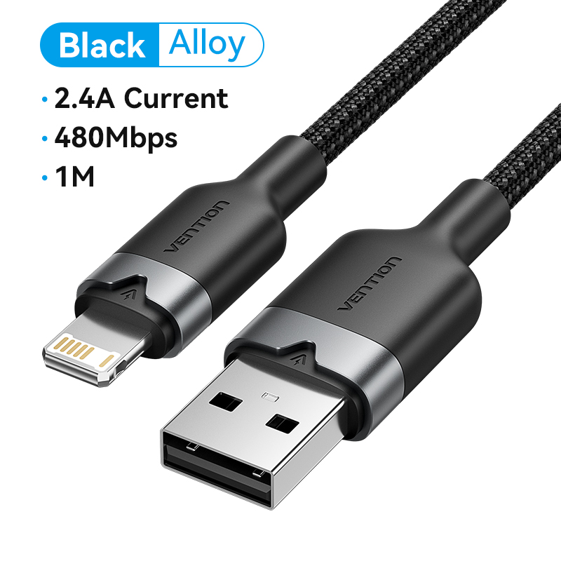 Vention usb to Lightning Cable 2.4A High Current fast charging cable ...