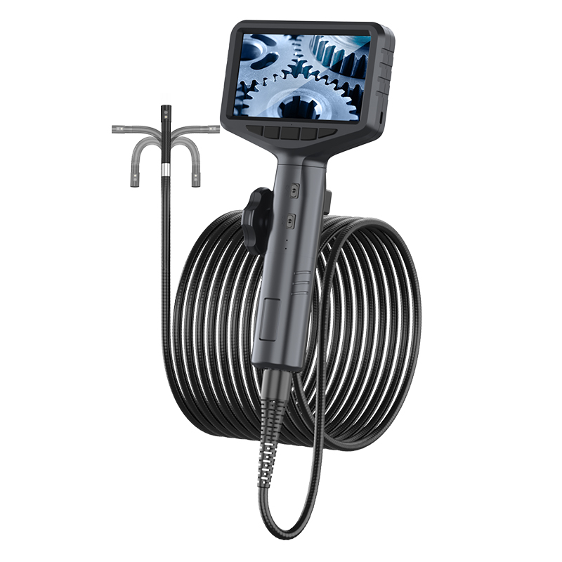 3.9MM 5-inch 360 ° rotating dual-lens endoscope IPS endoscope ...