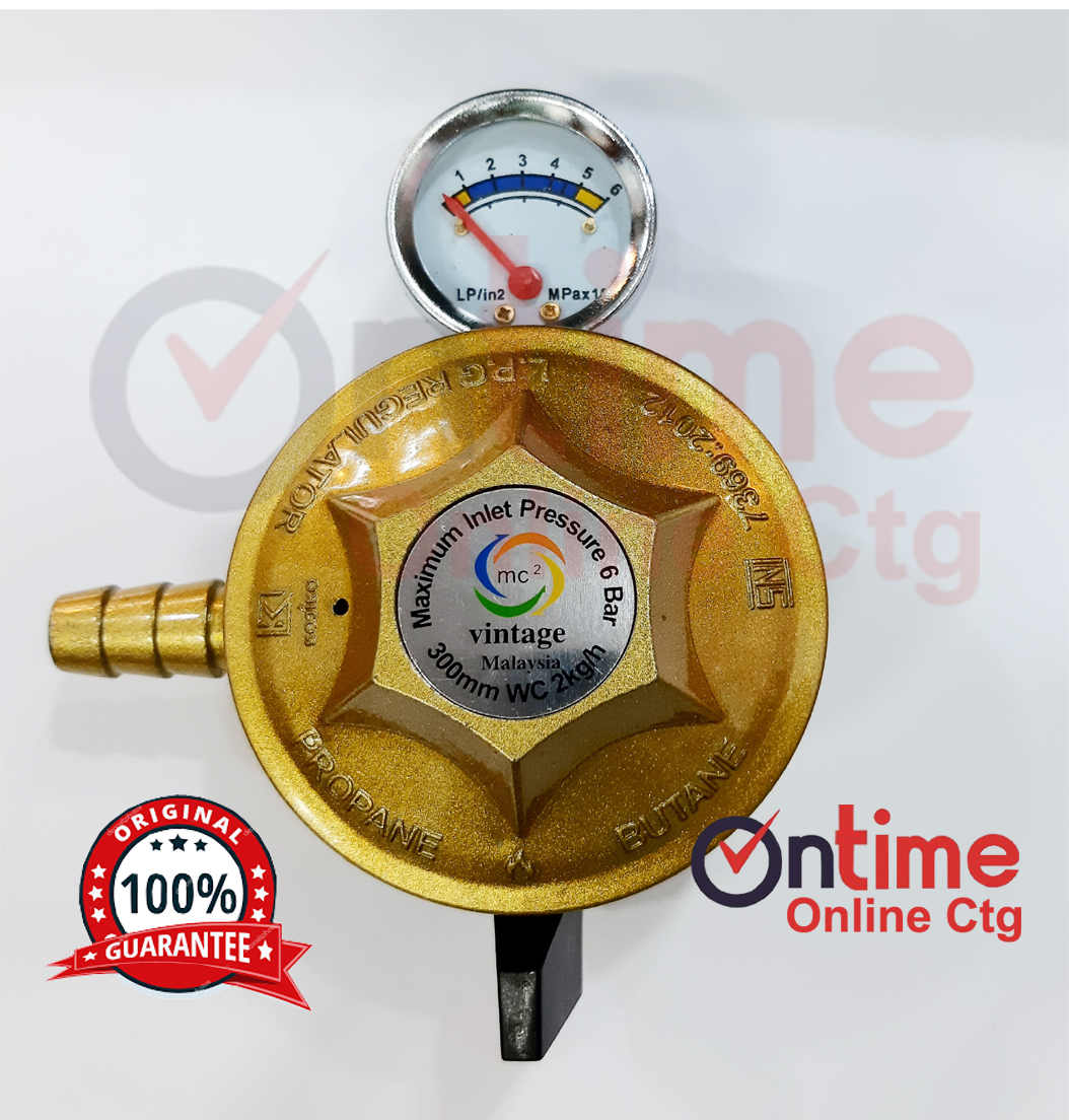 Lpg (22 Mm)Gas Regulator With Meter Display. | Daraz.com.bd