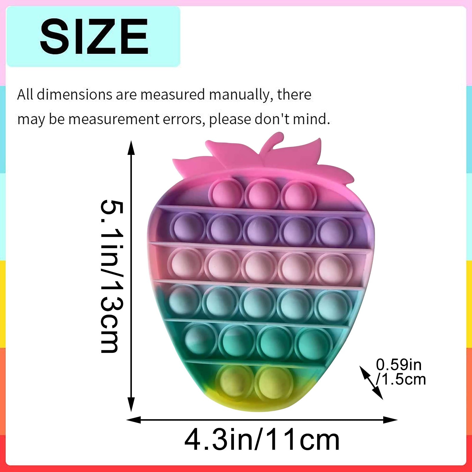 Pineapple Rainbow Pop Bubbles Fidget Toy Its Anti Stress Toy For ...