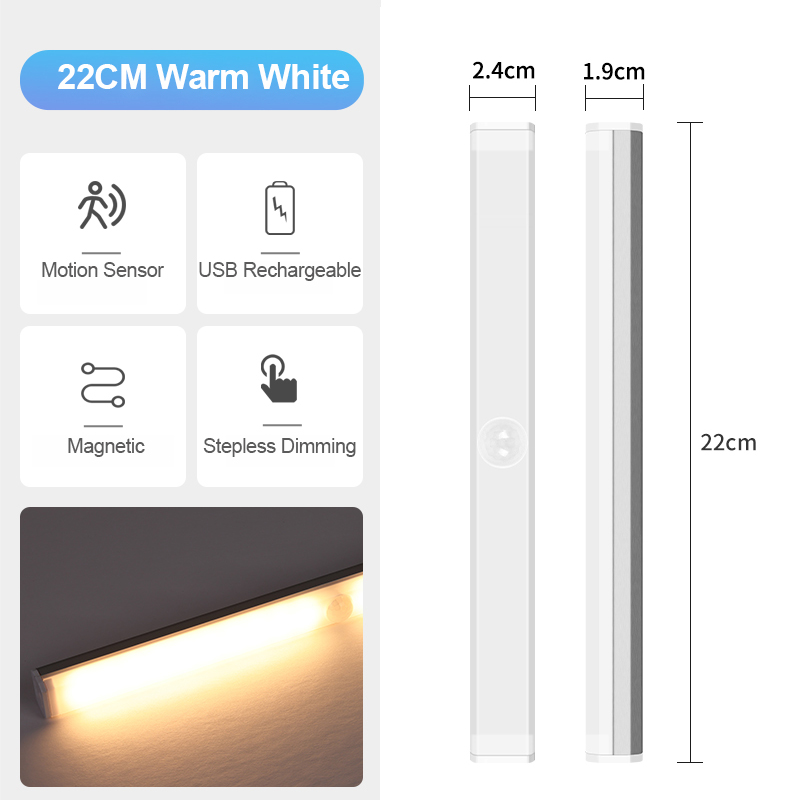 Motion Sensor Light Wireless LED Night Lights Bedroom Decor Light ...