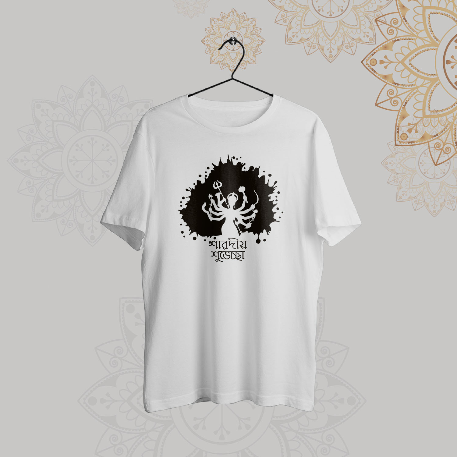 Durga Puja Special T-Shirt 2021 - Saroiyo Shuveccha - Buzz | Daraz.com.bd