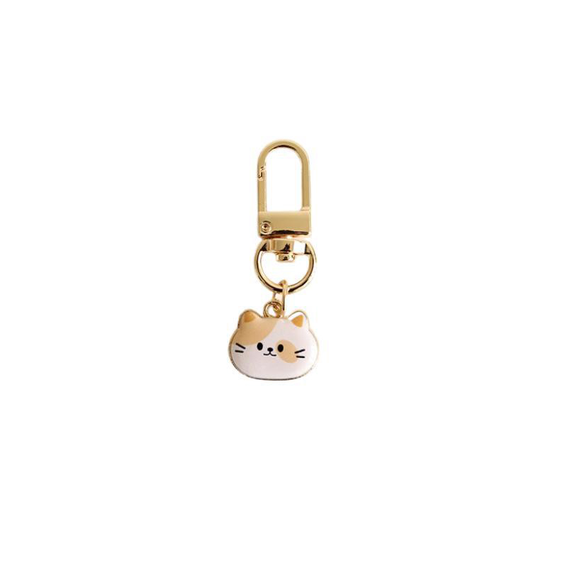 Cartoon Cute Cat Keychain Kawaii Animal Metal Charms Key Holder Bag ...