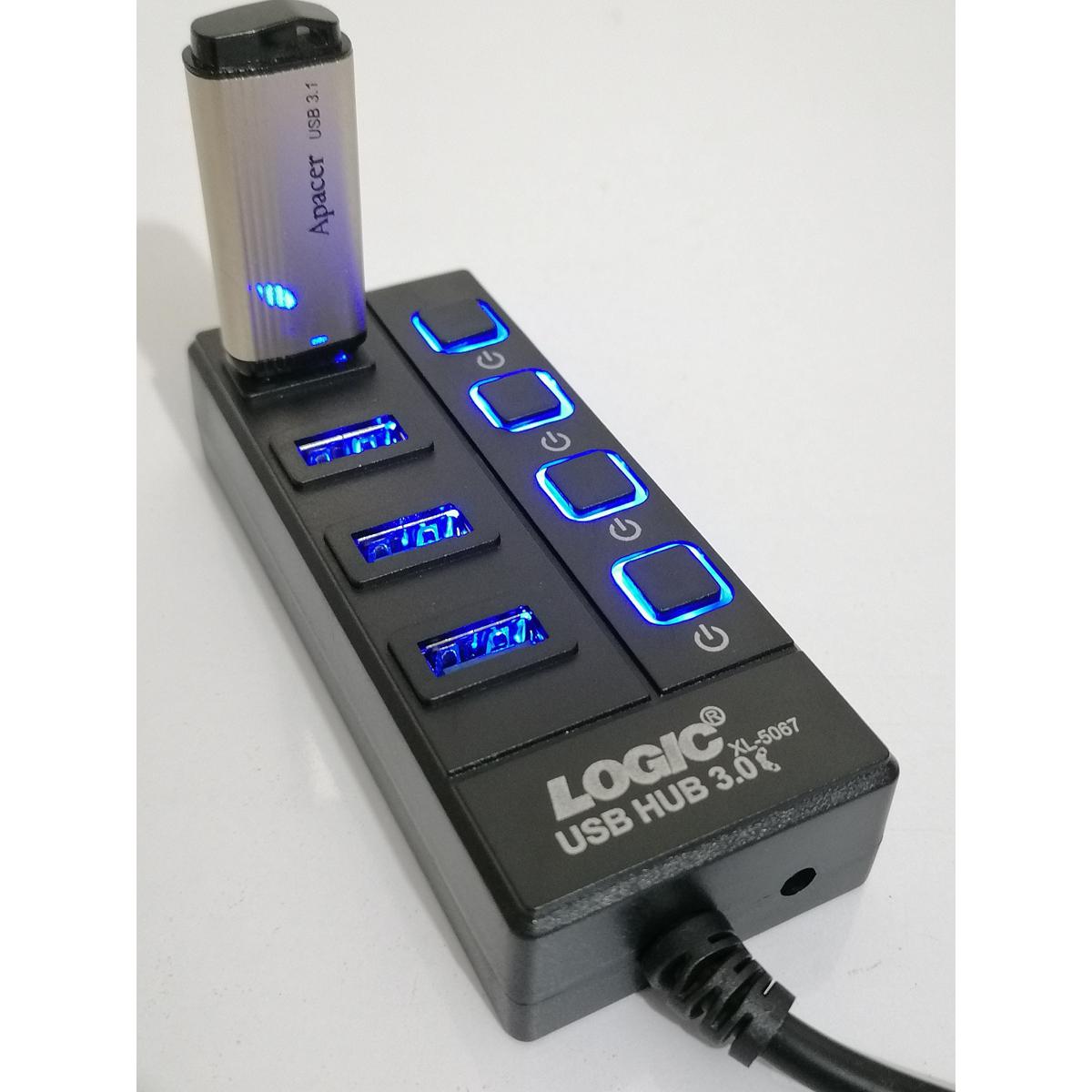 4 Ports Usb 3.0 Hub Led Usb Hub With Switch Super Speed 5Gbps - Usb Hub | Daraz.com.bd