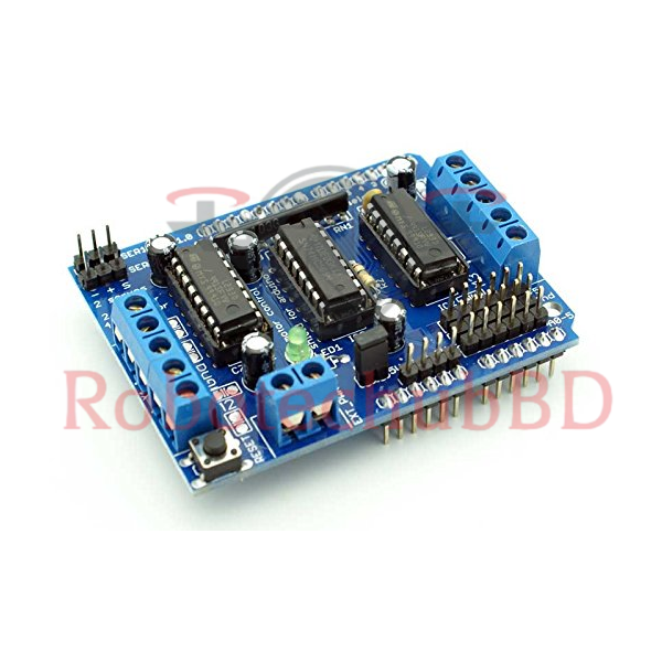 L293D Motor Driver Shield for Arduino | Dual H-Bridge DC & Stepper ...