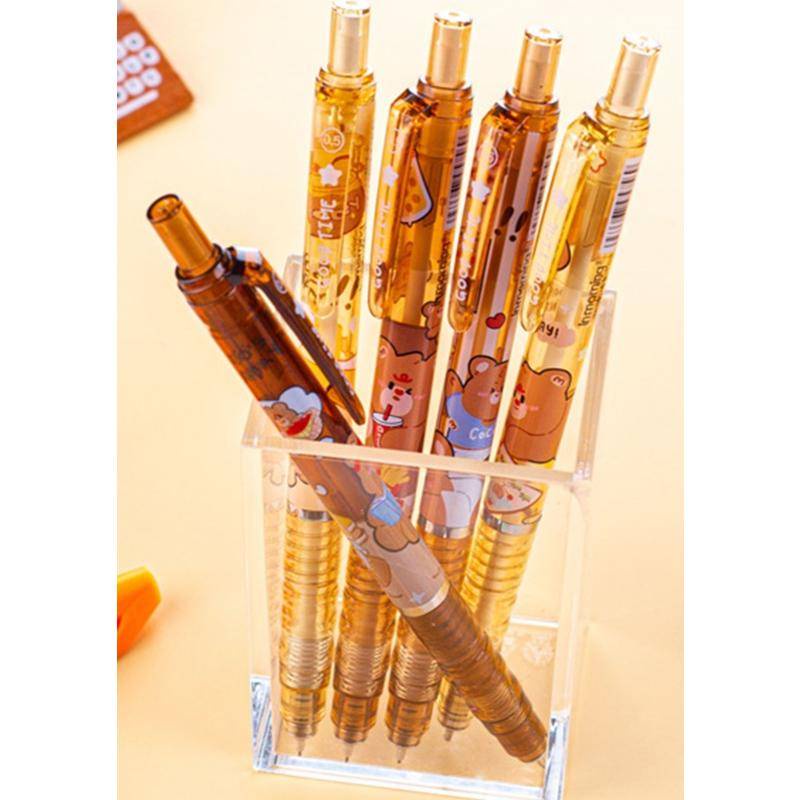 6Pcs/Set Cartoon Bear Mechanical Pencil 0.5mm Kawaii 2B Automatic ...