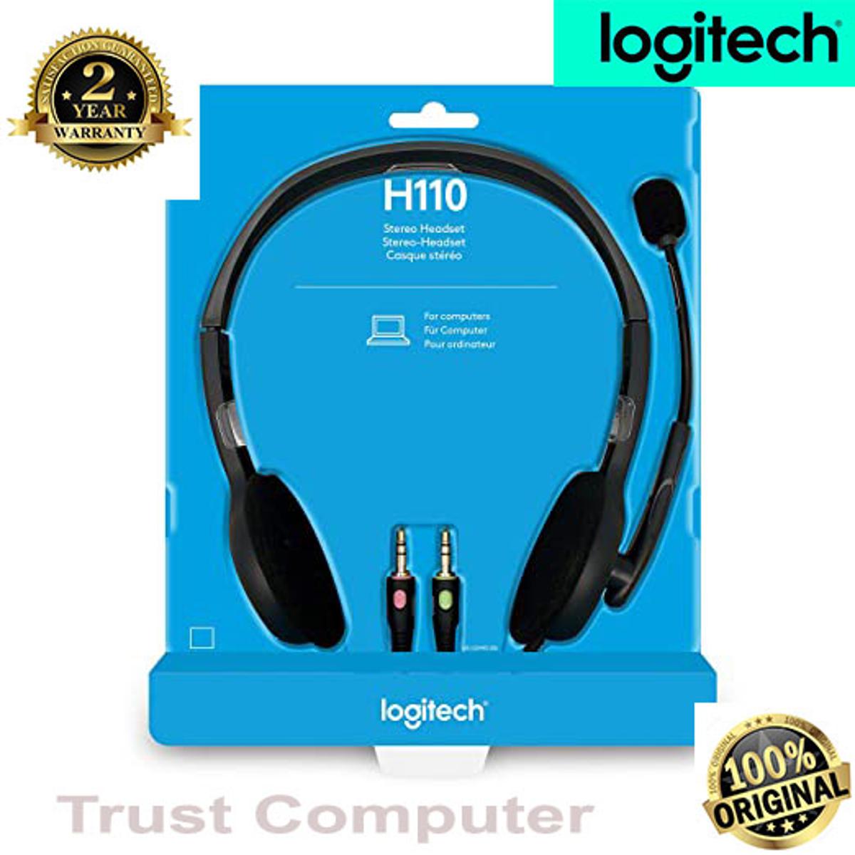 Logitech H110 STEREO Headset Two reliable port